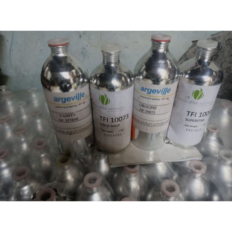 Jual Paket 25pcs botol alumunium isi 500ml botol display bibit parfum ...