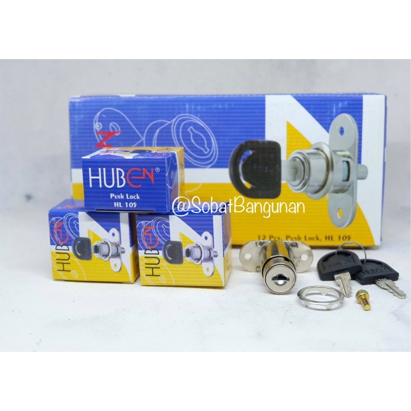 Jual KUNCI LACI HUBEN HL 105 / KUNCI LOKER / KUNCI LEMARI / HUBEN CAM LOCK | Shopee Indonesia