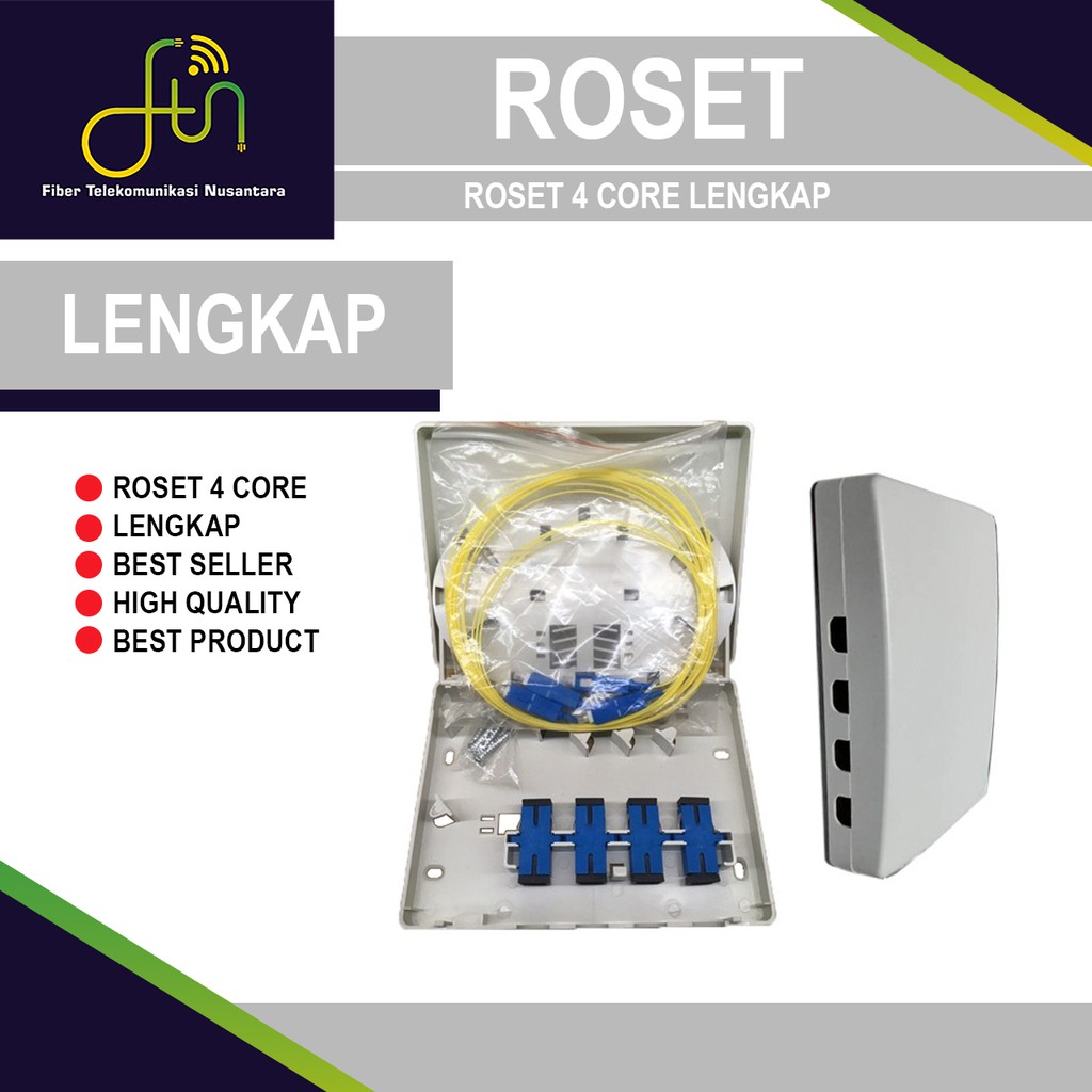 Jual Roset 4core/Roset 4 core/roset 4c lengkap pigtail adapter SC-UPC ...