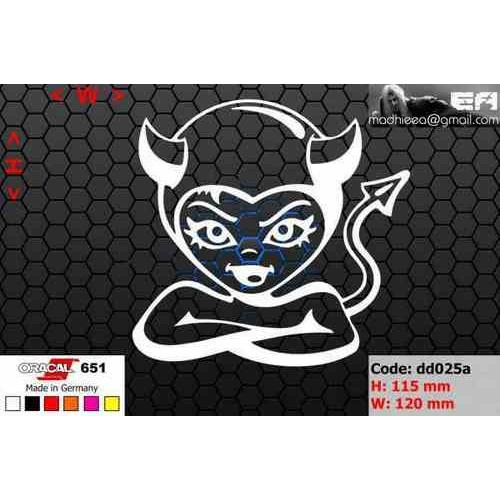 Jual ea cutting sticker / decal Code: dd025a ( demon, devil / iblis ...