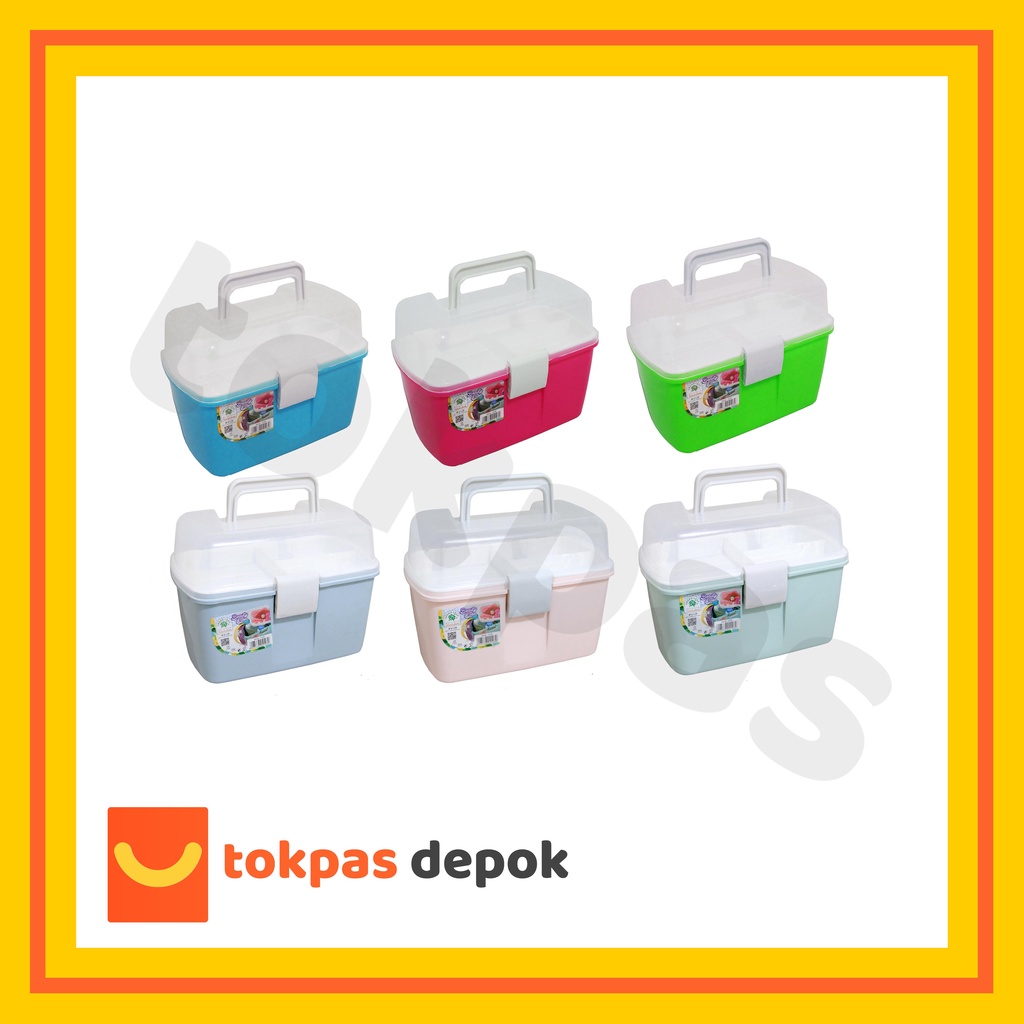 Jual Tempat Kosmetik Keranjang Perkakas Kotak Plastik Mindy Box Green ...