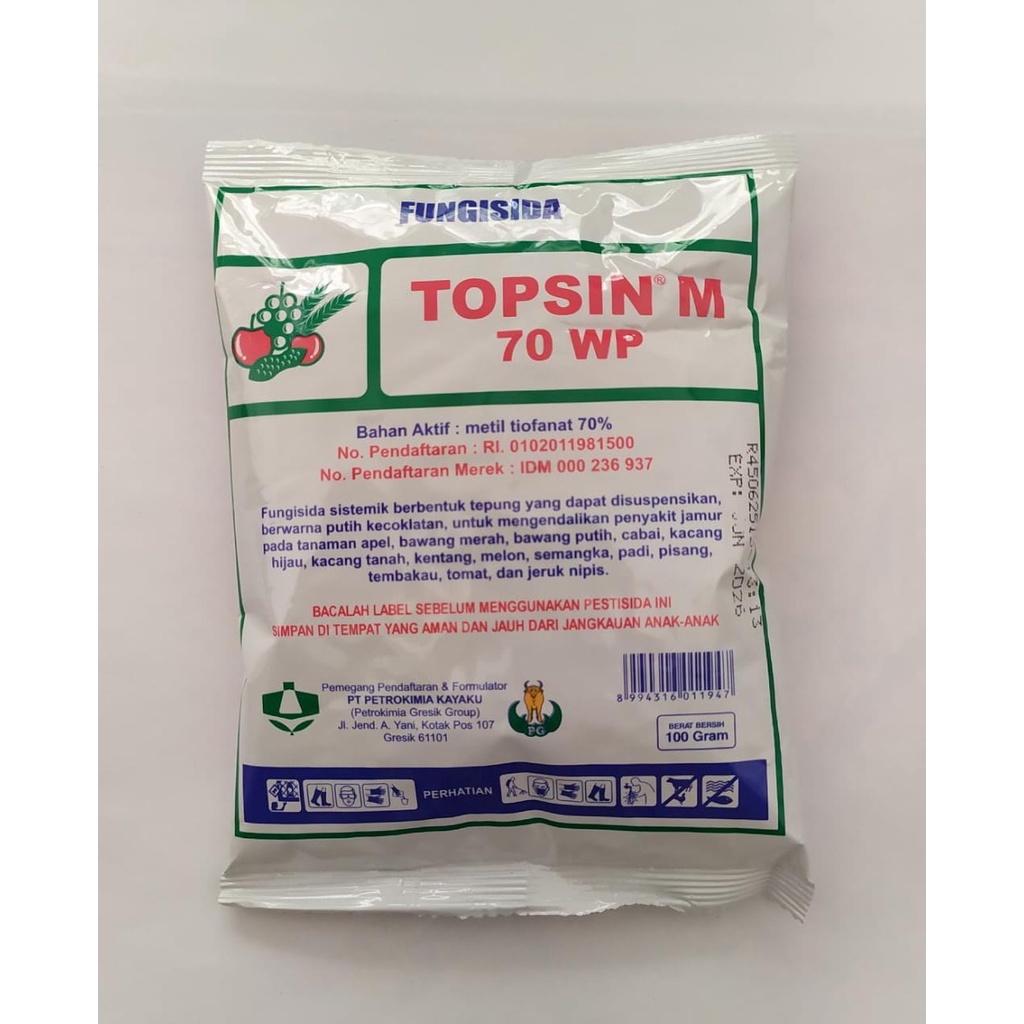 Jual Topsin M 70 WP 100 gram Fungisida Sistemik Jamur Patogen Tanaman ...