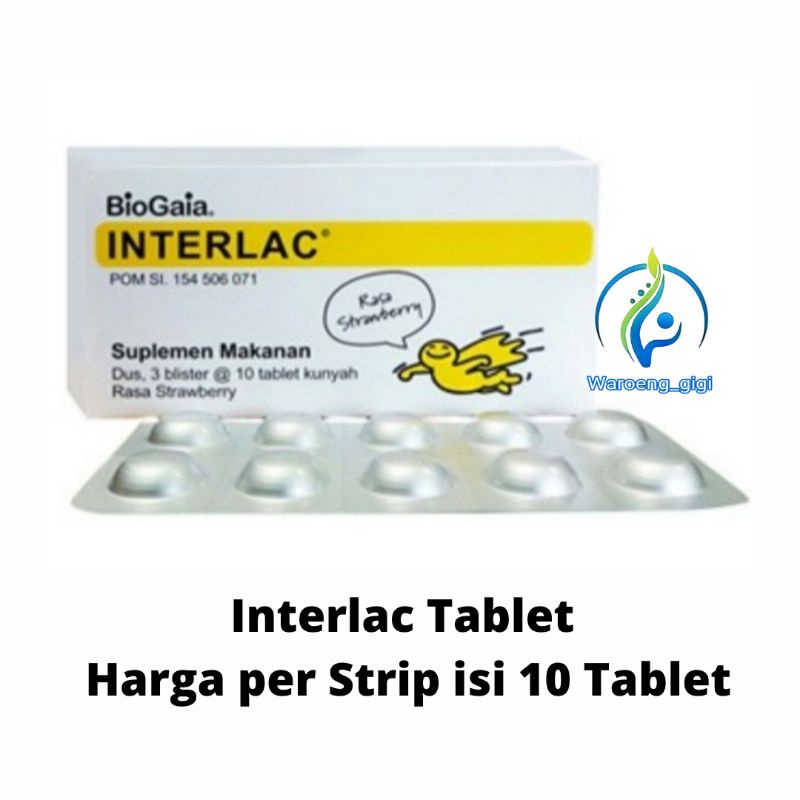 Jual Interlac Probiotik Tablet ECER (Harga per 10 Tablet) | Shopee ...