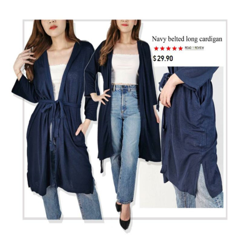 Jual Uniqlo gu navy & grey cardigan (NO TALI) | Shopee Indonesia