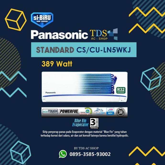 Jual AC Panasonic si-BiRU CS/CU-LN5WKJ - Standard Low Voltage 1/2 PK ...