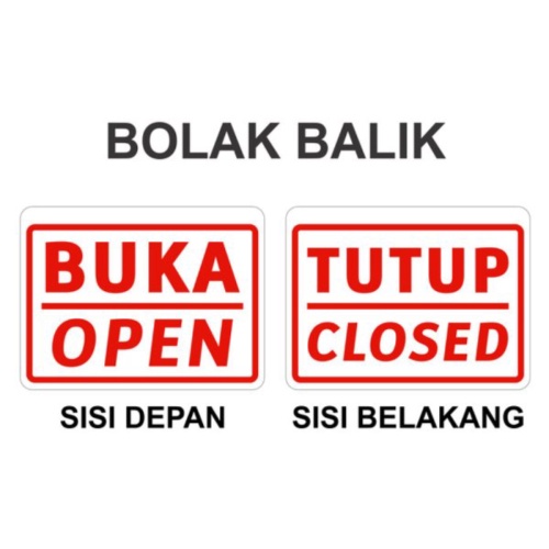 Jual Rambu Sign Buka Tutup - Open Closed 20cm x 15cm Akrilik | Shopee ...