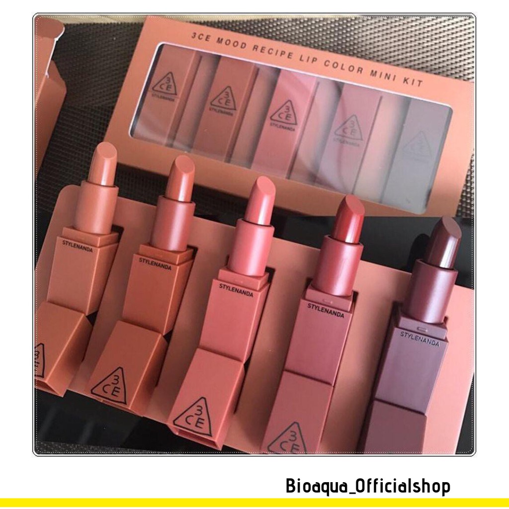 Jual 3CE LIPSTICK SET MINI KIT / MOOD RECIPE LIP COLOR MINIKIT/ lipstik ...