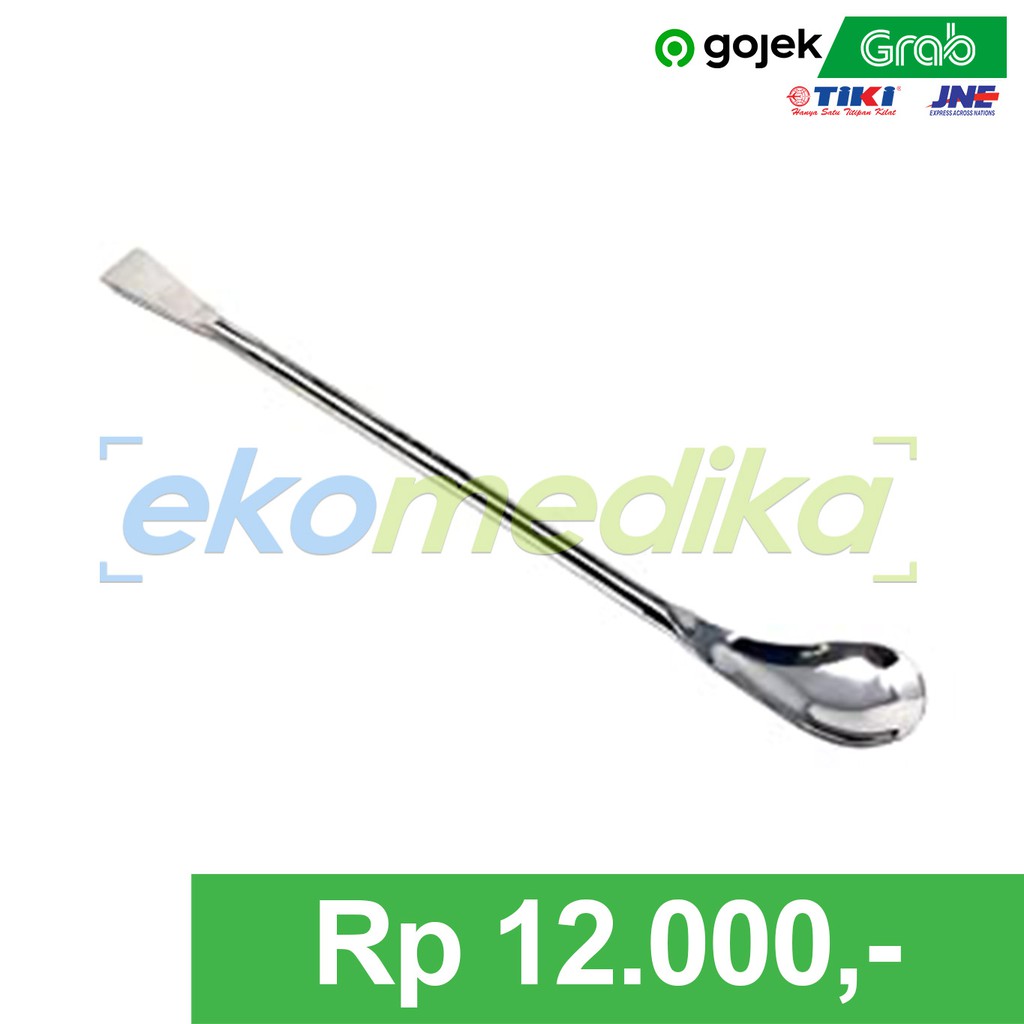 Jual Spatula Lab Stainless Steel 18cm Spatula Steinless with spoon ...