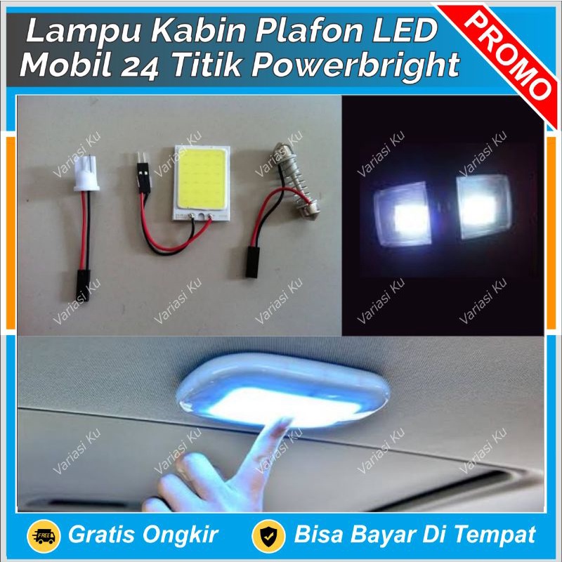 Jual LAMPU PLAFON MOBIL LED KABIN BAGASI COB PLASMA 24 48 MATA TERANG ...