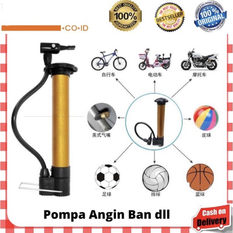 Jual POMPA BAN sepeda / pompa mini portable / pompa angin ban sepeda ...