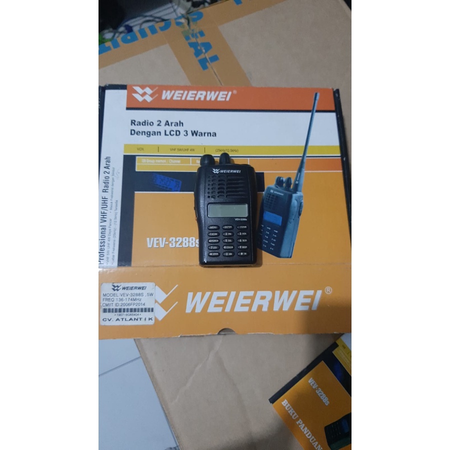 Jual Ht Weierwei 3288s Bekas Vev3288 VHF Weierwei VEV-3288s Seperti Baru Komplit Normal Dijamin ...