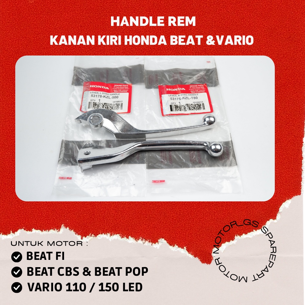 Jual Handle Rem Satu Set Kanan Kiri Honda Beat FI - Handle Rem Honda ...