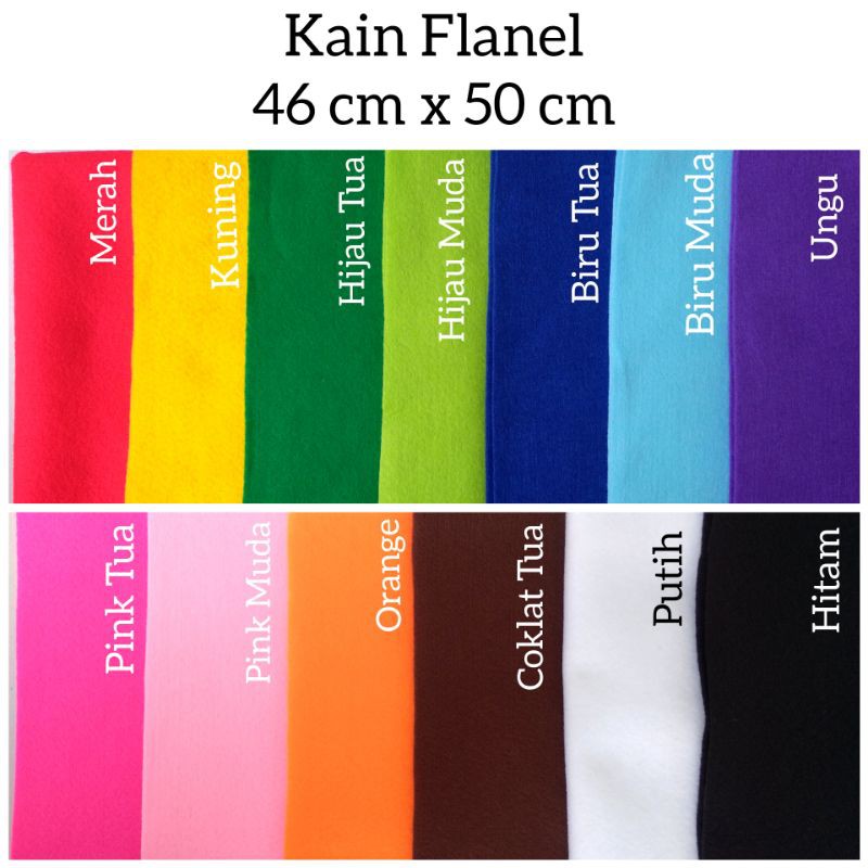 Jual Kain Flanel 46 cm x 50 cm | Shopee Indonesia