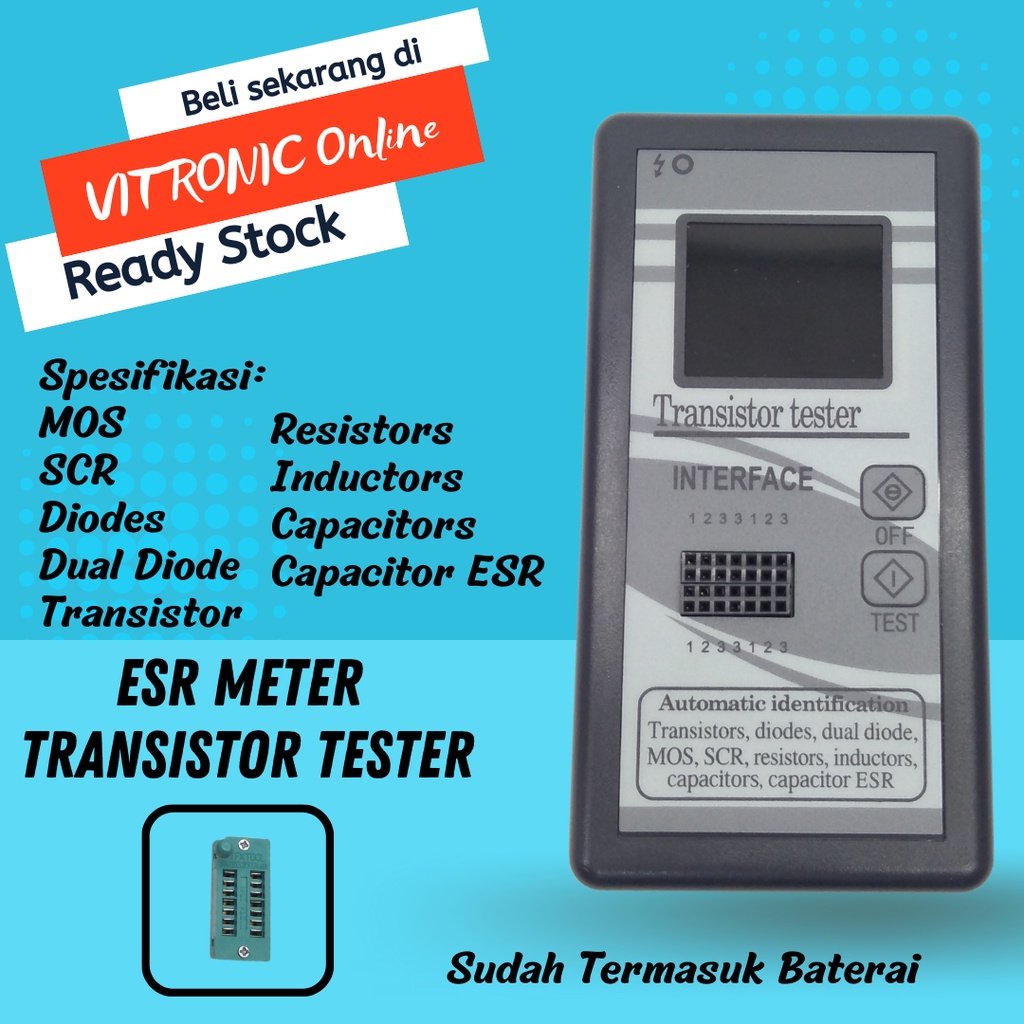 Jual ESR Meter Transistor Tester | Shopee Indonesia