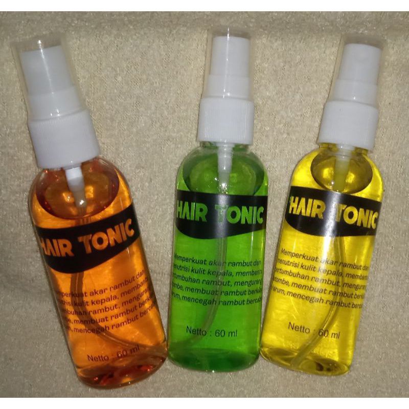 Jual Hairtonic 60 ml ,hair tonic 3 varian (minimal order 1kg isi 15 pcs ...