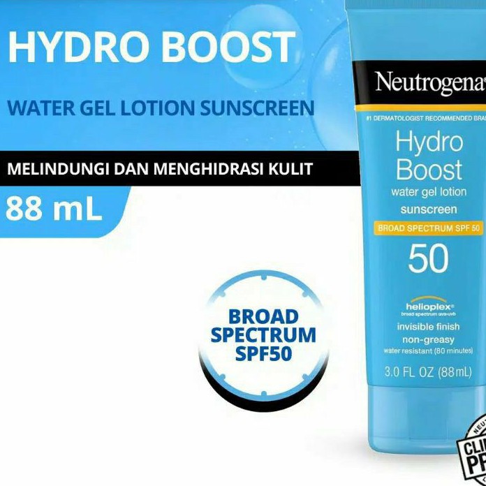 Jual Neutrogena HydroBoost Watergel Sunscreen SPF 50 - 88ml. | Shopee ...
