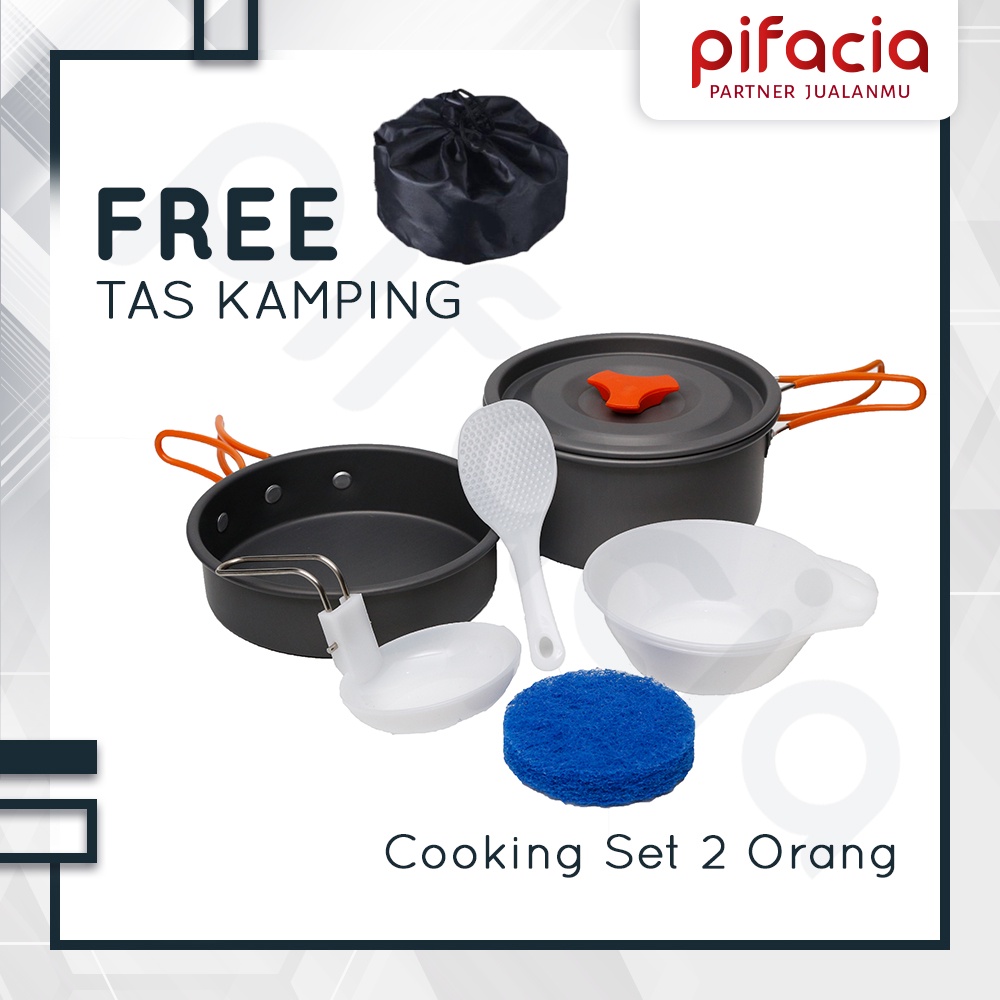 Jual Alat Masak Camping Cooking Set Nesting DS 200 Praktis Berkemah ...