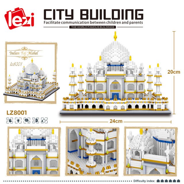 Jual Taj Mahal Building block Museum Taj Mahal India bricks Lego nano ...