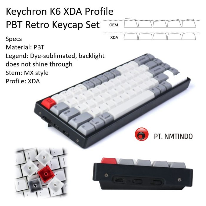 Jual Keychron K6 XDA Profile PBT Retro Keycap Set murah | Shopee Indonesia