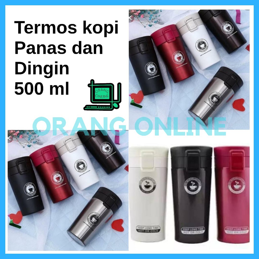 Jual Termos Kopi / Travel Mug Tahan Air Panas & Dingin Vacuum Coffe Cup ...