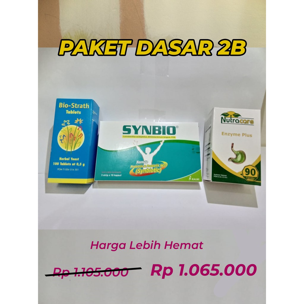 Jual SYNBIO SUPER + NUTRACARE 90 + BIO STRATH (PAKET DASAR 2B) | Shopee ...
