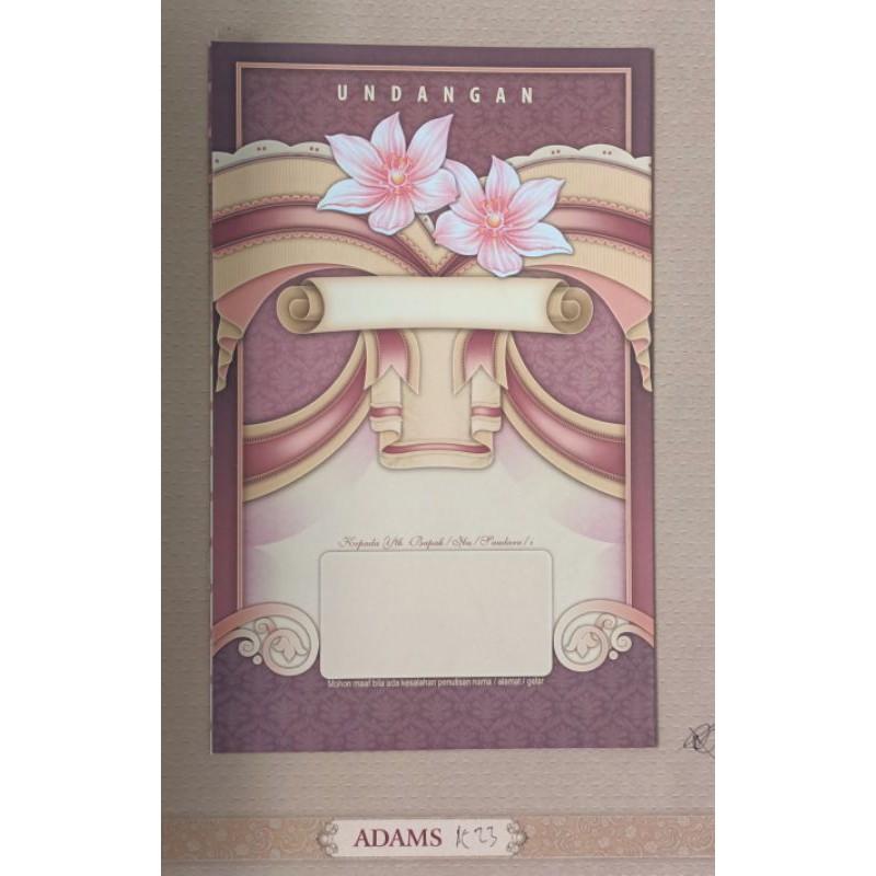 Jual BLANKO UNDANGAN ADAM CARD AC 22/ADAM CARD AC 23/ADAM CARD AC 24 ...