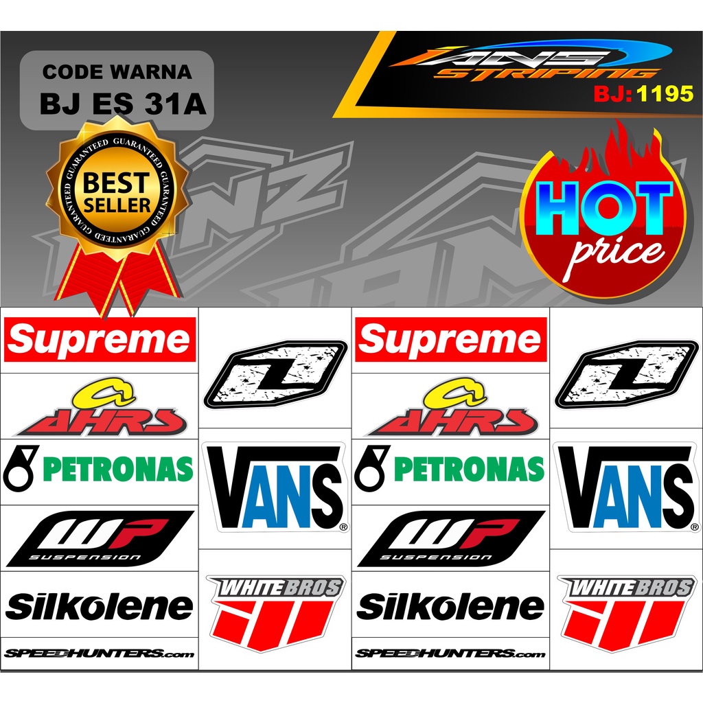 Jual STICKER LOGO VANS / STICKER MOTOR HOLOGRAM / STIKER SUPREME ...