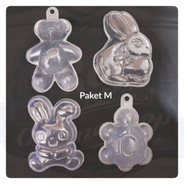 Jual Paket isi 4 Cetakan Nasi Bento Puding Kue dan Jelly M Beruang Kura ...