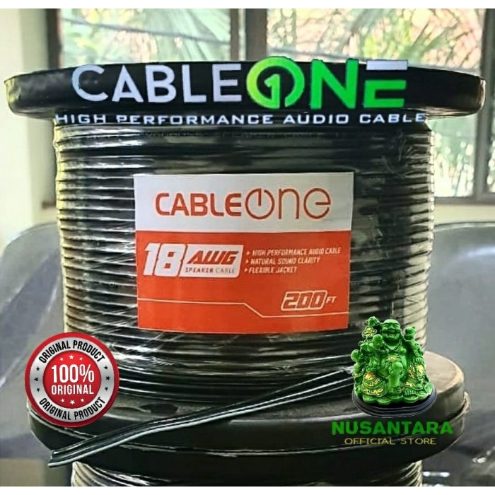 Jual Kabel Speaker 18 Awg CABLEONE 18Awg CABLE ONE 60 mtr Pakai Rol ...