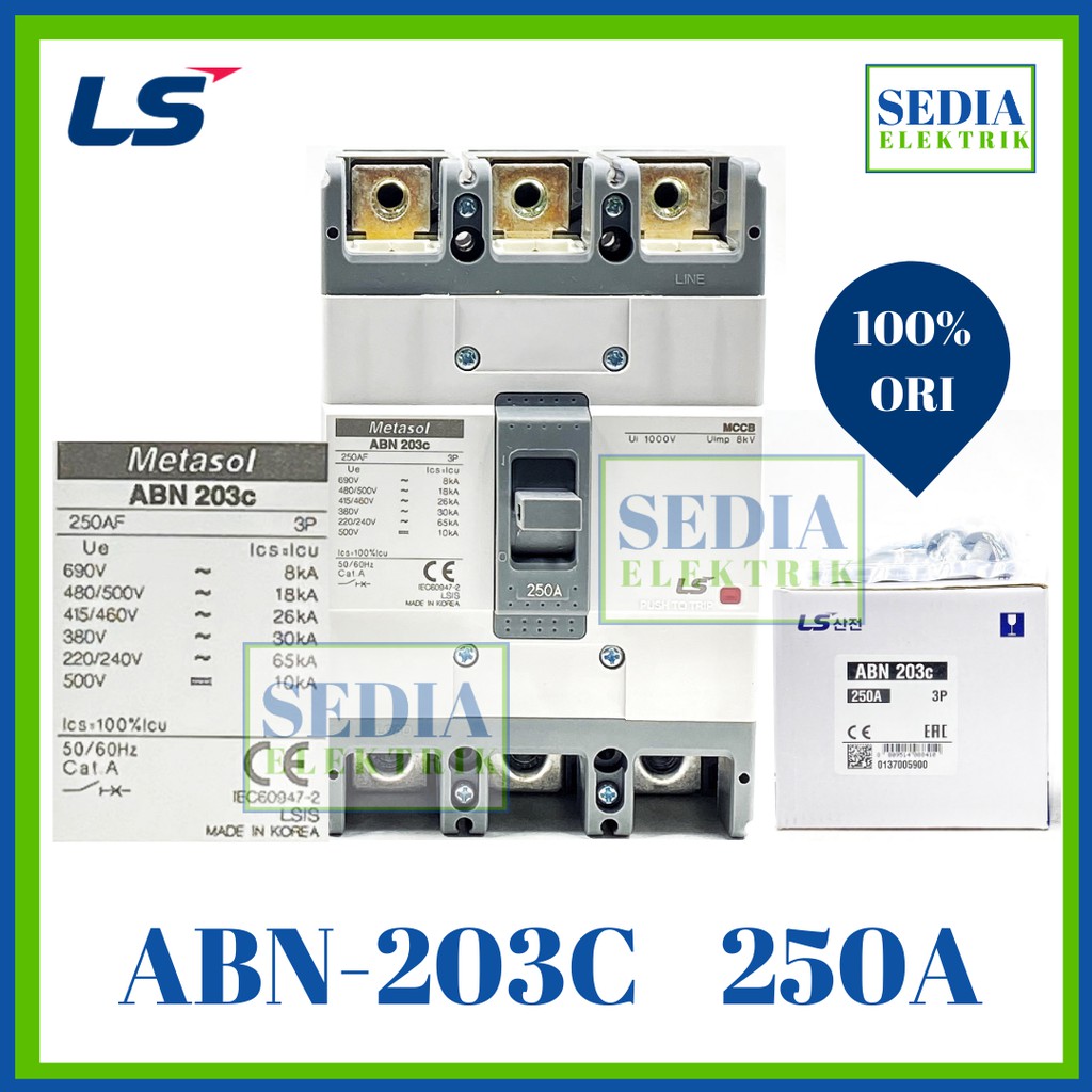 Jual LS MCCB MCB ABN-203C-250A 203C 250A ABN203C 3P | Shopee Indonesia