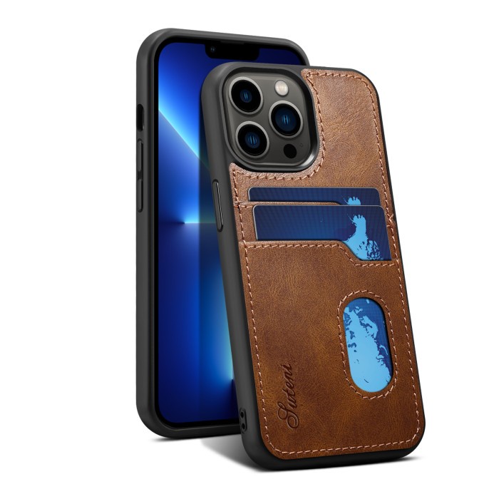 Jual Leather Case iPhone 13 Mini Pro Max Card Slot Casing Kulit ...