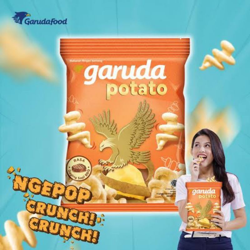 Jual Garuda Crunchy Potato rasa daging sapi BBQ 13 gram | Shopee Indonesia