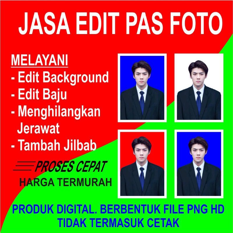 Jual JASA EDIT PAS FOTO PRO/EDIT FOTO LAMARAN KERJA/EDIT FOTO GANTI JAZ/EDIT FOTO GANTU KEMEJA ...
