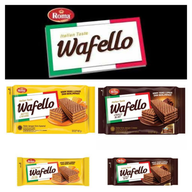 Jual Wafello / Roma Wafello Wafer / Wafello Coklat Choco Blast / Butter ...