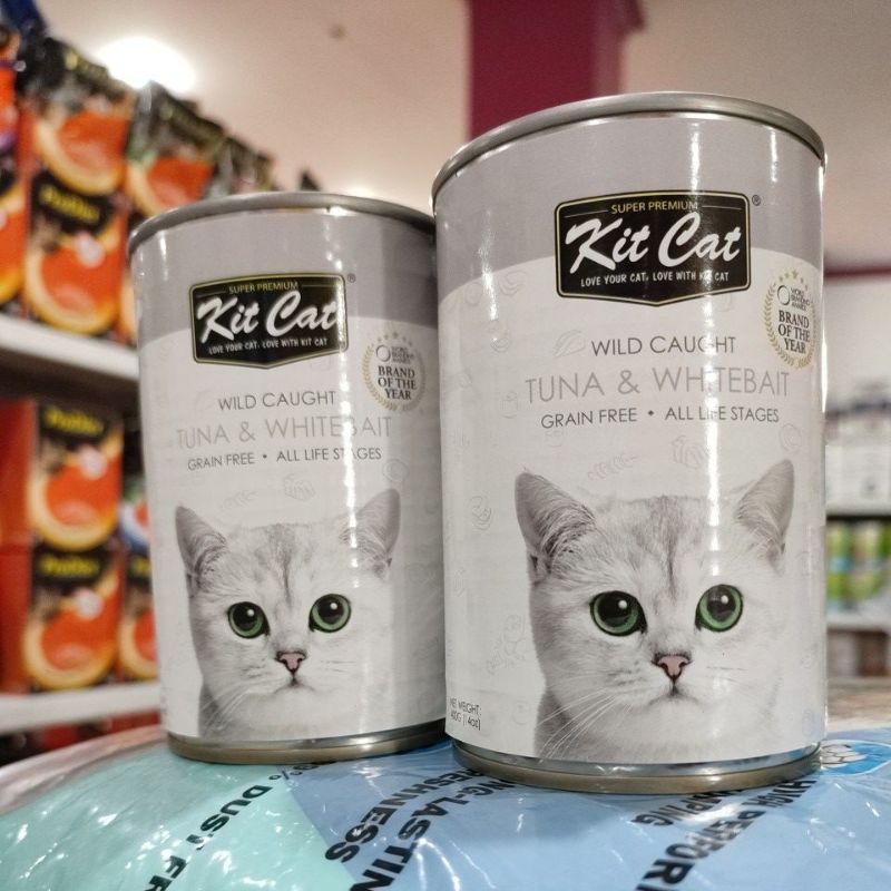 Jual makanan kucing basah kaleng 400gr kit cat - RASA TUNA WHITEBAIT ...