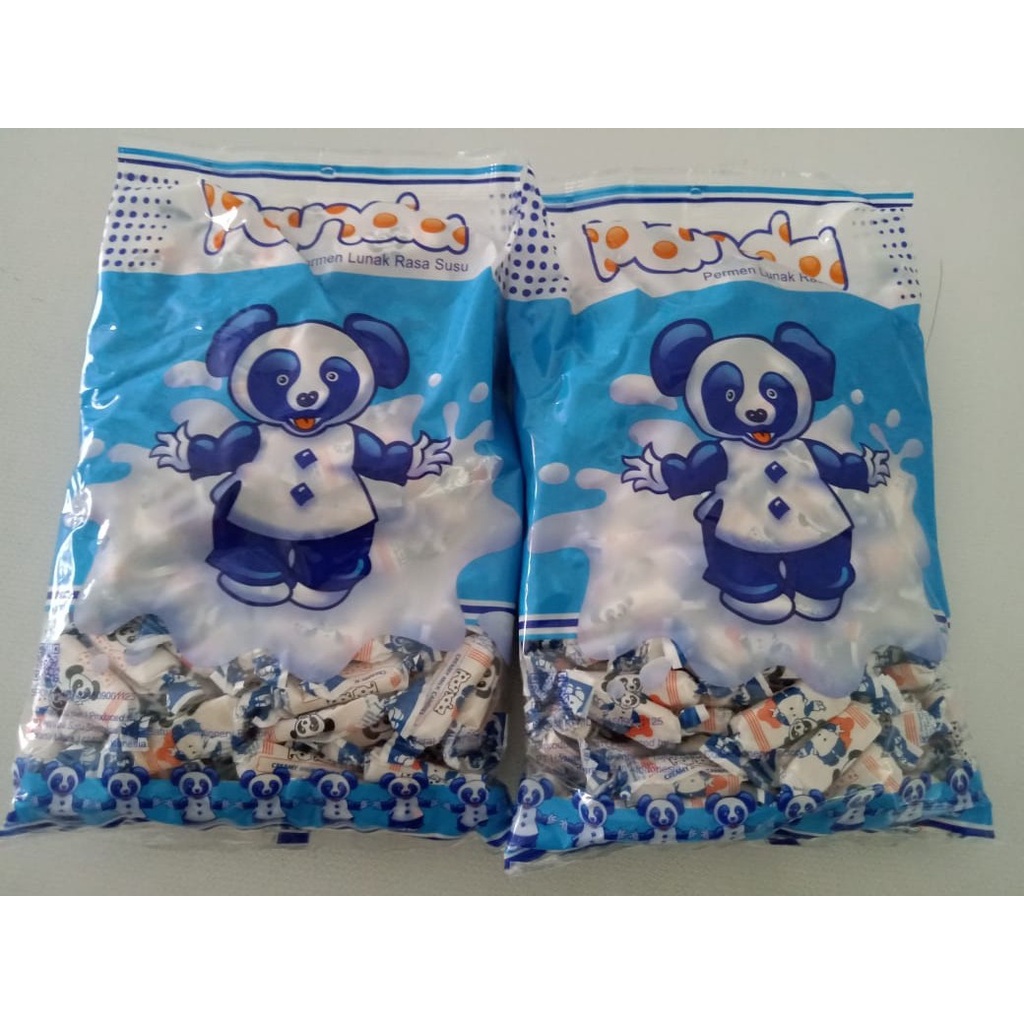 Jual PERMEN PANDA SUSU 500 gr 151 pcs Permen Jadul Kemasan BESAR ...