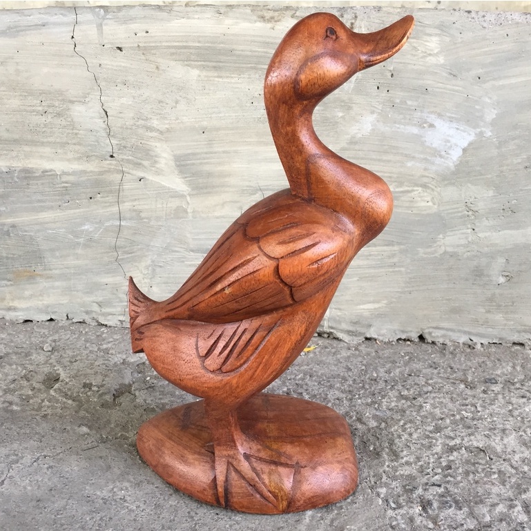 Jual Patung Kayu Bebek Buatan Tangan Bali Ukuran 26 cm x 16 cm x 10 cm ...