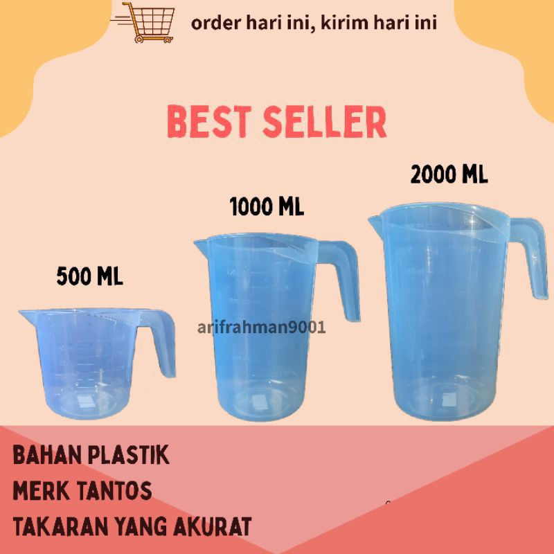 Jual Gelas ukur / Gelas takar 500ml - 1000ml - 2000ml | Shopee Indonesia