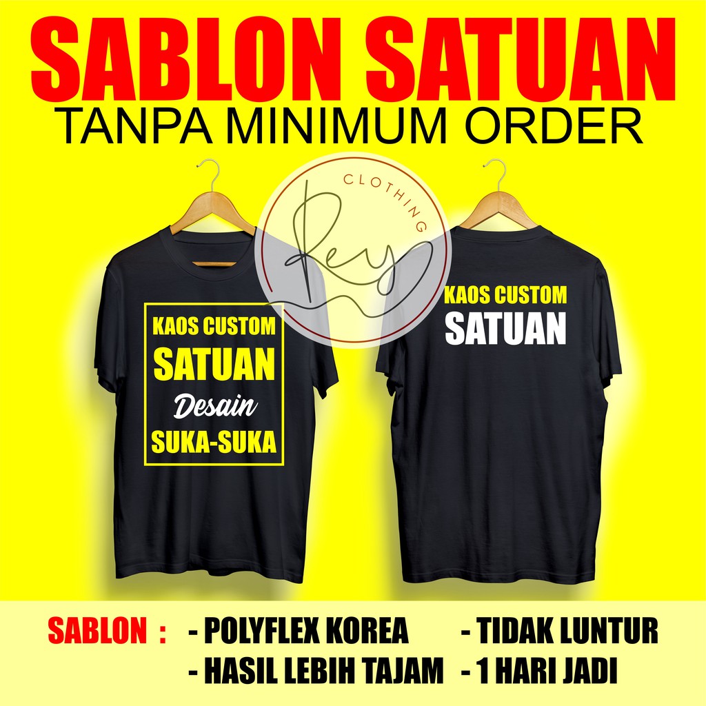 Jual KAOS CUSTOM - SABLON SATUAN POLYFLEX PREMIUM | Shopee Indonesia