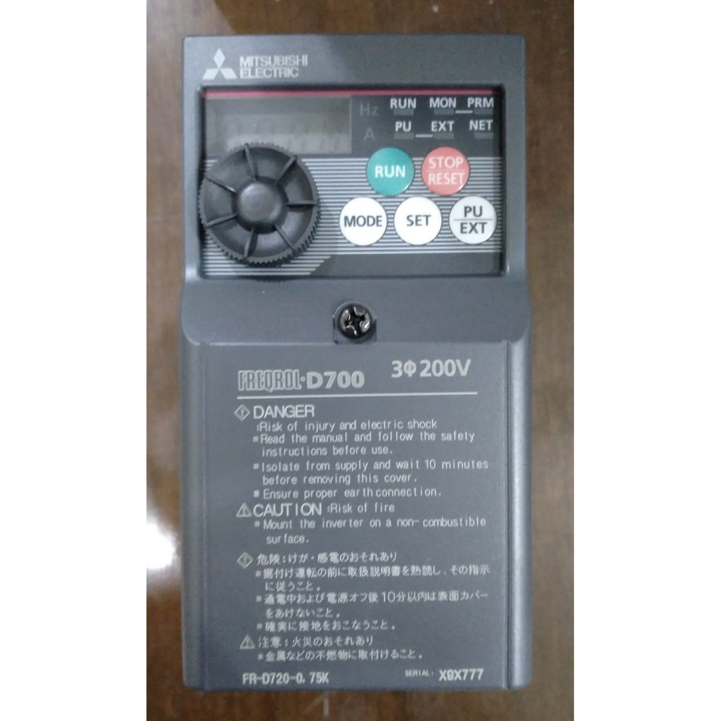 Jual FR-D720-0.75K INVERTER MITSUBISHI ELECTRIC 220 V 3 PH 0,75 KW MADE IN JAPAN FR D 720 0.75 K ...
