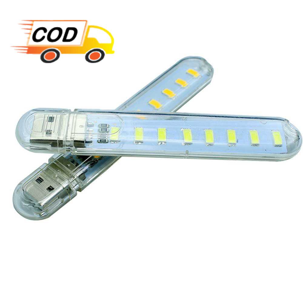 Jual Lampu USB Meja Kerja Laptop Komputer Portable 8 LED Strip 5V Putih ...