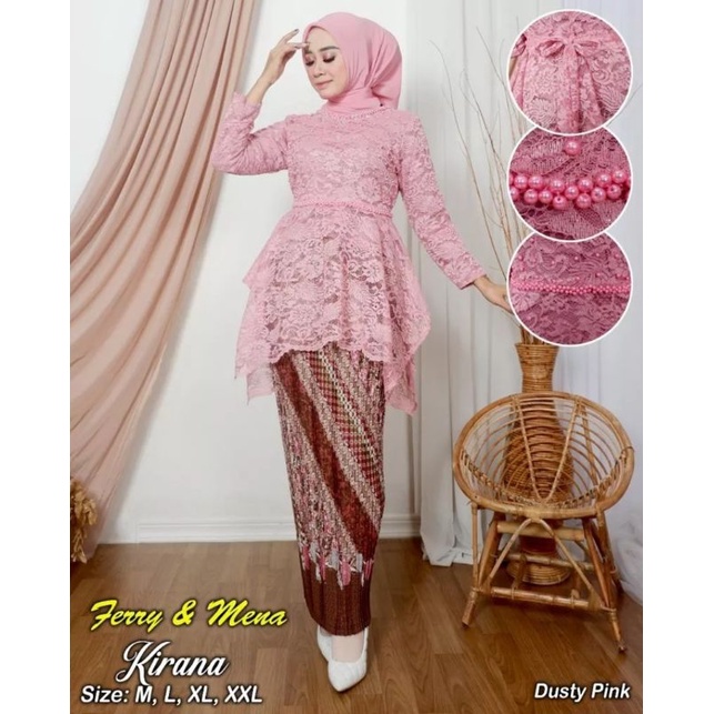 Jual Set Tunik Brokat Mix Mutiara pesta Modern//Set Tunik Termurah dan ...