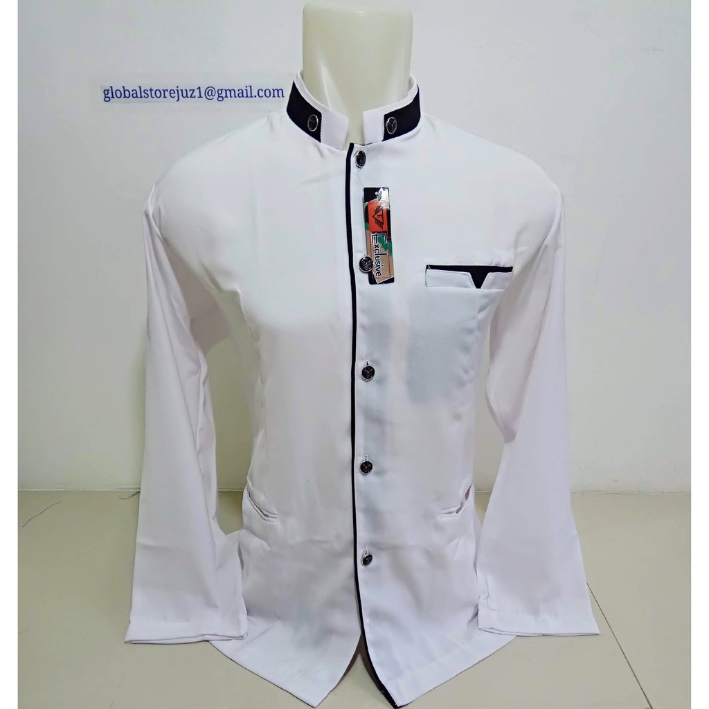Jual Jasko Jas Koko Pakain Muslim Pria Putih Lis Bahan Hightwis Tebal ...