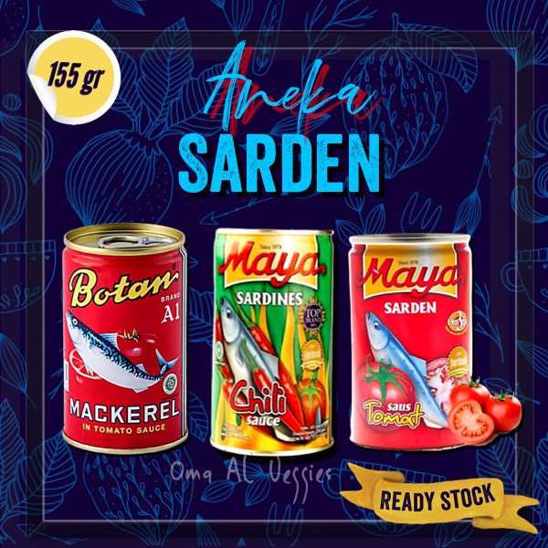 Jual SARDEN BOTAN MACKEREL/ MAYA CHILI/TOMATO KALENG 155 GR | Shopee ...