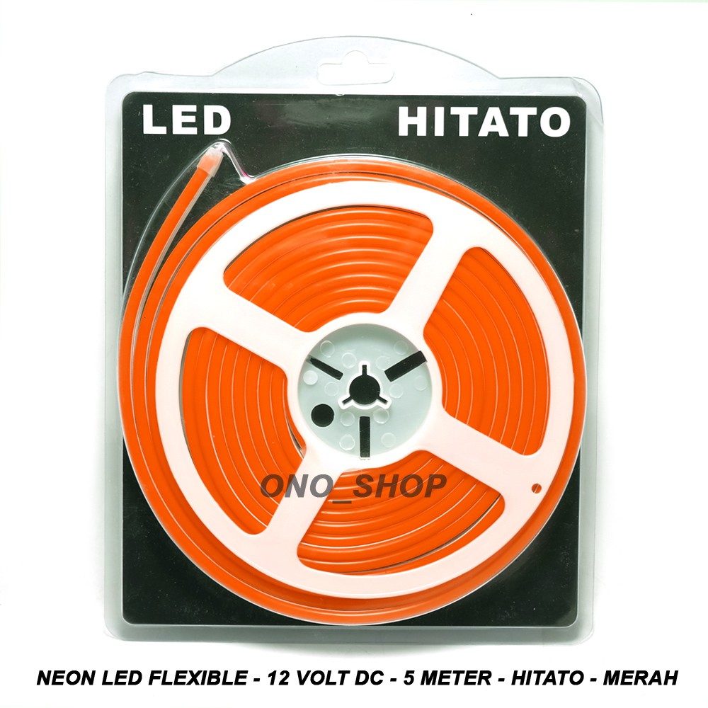 Jual Neon LED Flexible - 12 Volt DC - 5 Meter - Hitato - Merah | Shopee ...