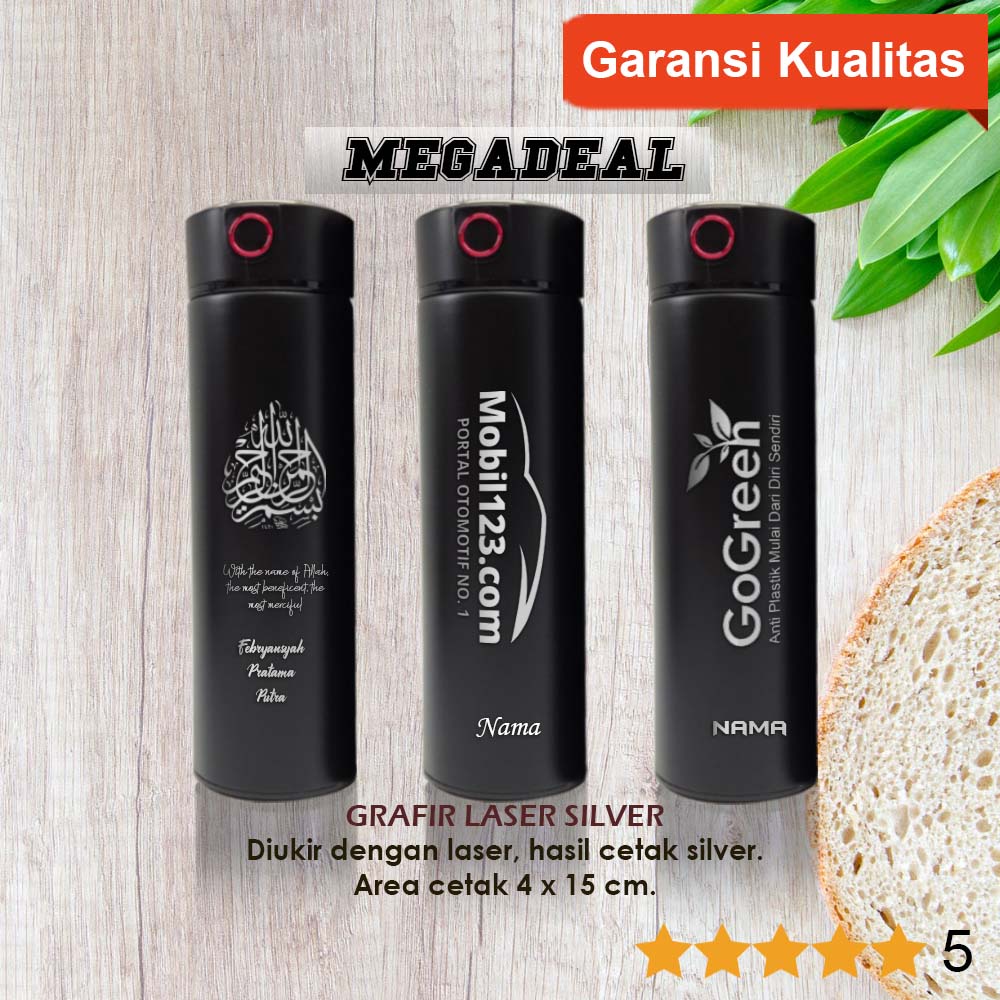 Jual Tumbler Custom grafir silver nama Logo gambar souvenir pernikahan ...