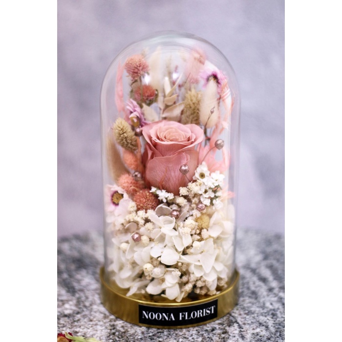 Jual Glass Dome/Bunga Dalam Kaca Dried Flower/Bunga Kering Preserved ...