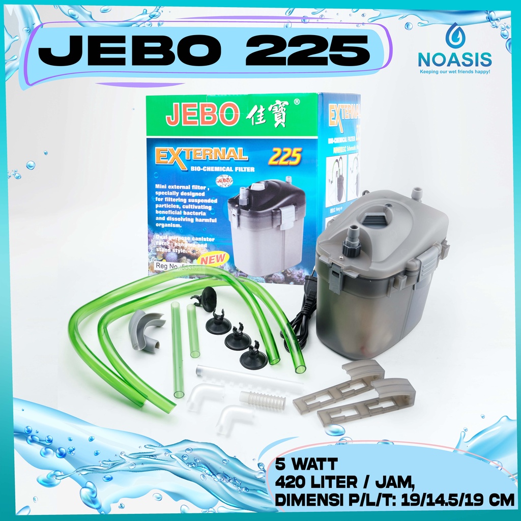 Jual JEBO 225 EXTERNAL FILTER AQUARIUM AQUASCAPE AKUARIUM MINI CANISTER ...