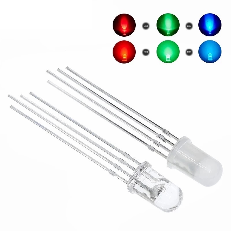 Jual LED RGB 5MM RED GREEN BLUE 4 PIN 4PIN COMMON ANODE CA CATHODE CC ...