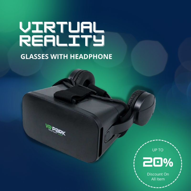 Jual VR - VRPARK Box Virtual Reality Glasses with Headphone - J20 ...